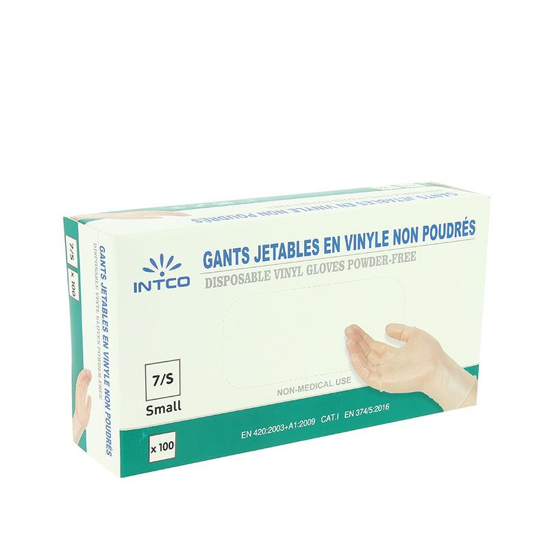 Boîte de 100 gants jetables en vinyle non poudrés... | Hygiène Boîte de 100 gants jetables en vinyle non poudrés... | Hygiène